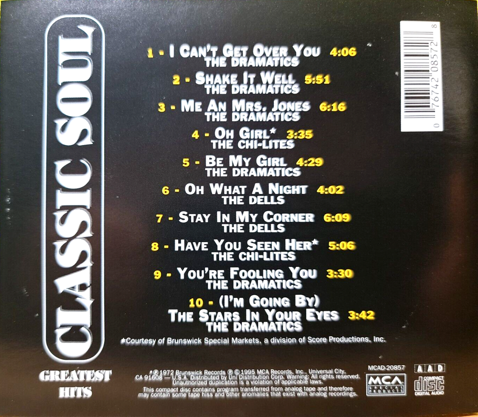 Classic Soul GREATEST HITS CD EXCELLENT / MINT CONDITION / FREE ...