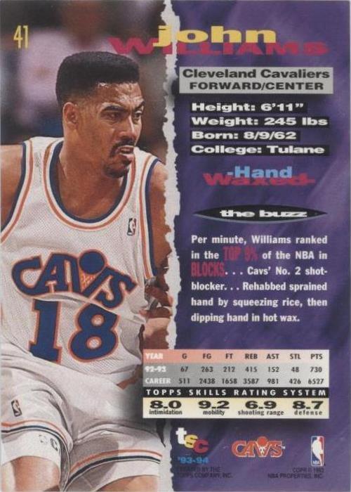 Las mejores ofertas en 1993-94 Topps Stadium Club - #41 John Williams ...