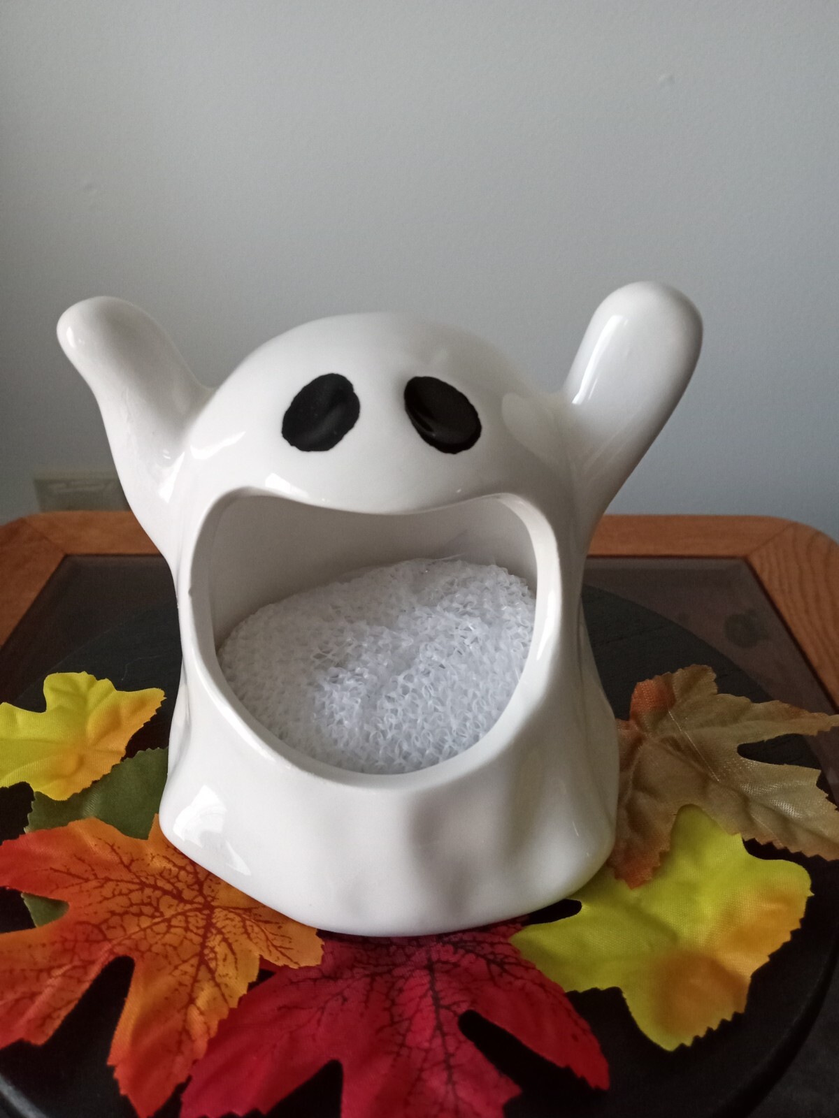 Full Moon Furnishings Halloween Ceramic Ghost Kitchen Sponge Scrubby ...
