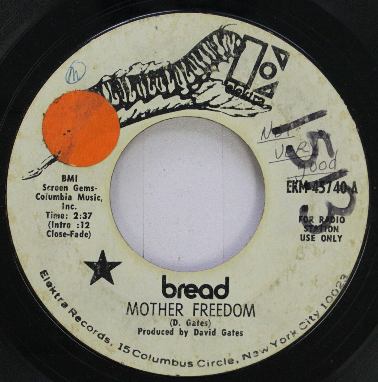 Rock Promo 45 Bread - Mother Freedom / Live In Your Love On Elektra | eBay