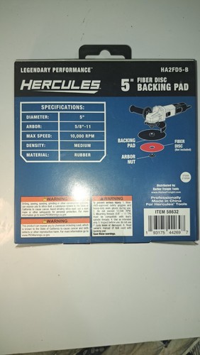 “Hercules” 5"InchBacking Pads Fiber Disk for Angle Grinders ⅝-11mm ...