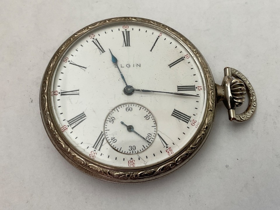 Elgin 12s good white gold filled cs 15J pocket watch runs well 1920 | eBay