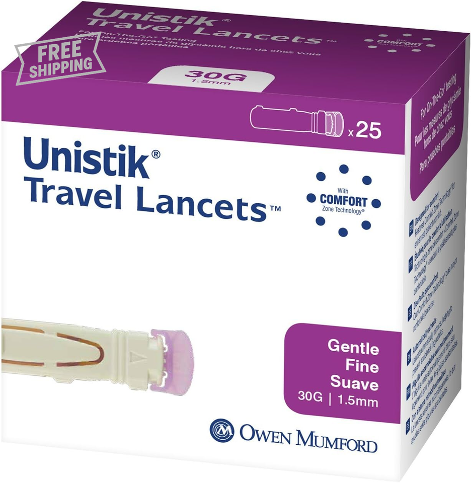 Gentle Single Use Safety Lancets, 25 Count 7445026240291| eBay