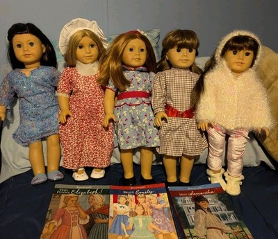 American Girl/PC LOT 5 DOLLS WITH CLOTHES. ELIZABETH,SAM,EMILY,TM. ALL ...