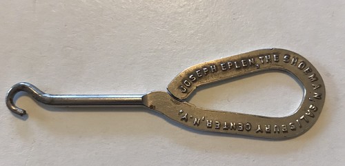 Vintage Button Hook Joseph Eplen The Shoeman Salisbury NY Dolgeville NY ...