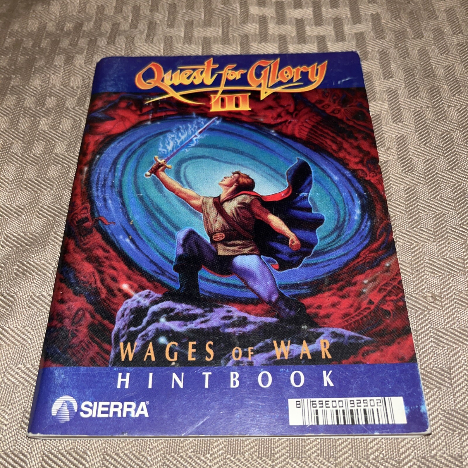 Quest For Glory III Hint Book Sierra Rare Strategy Guide 3 HTF Vintage ...