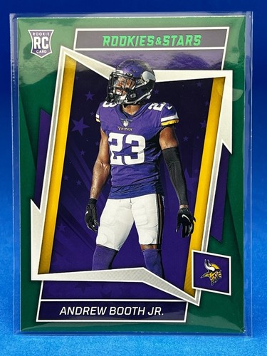 2022 Rookies & Stars Green Parallel Andrew Booth JR. RC #190 Minnesota ...