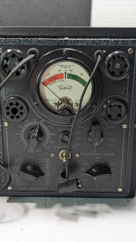 Triplett Tube Tester Model 1210 A Powers on Vintage Ham Radio Tubes | eBay