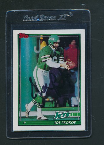 1991 Topps #477 Joe Prokop Jets Signed Auto *B8533 | eBay