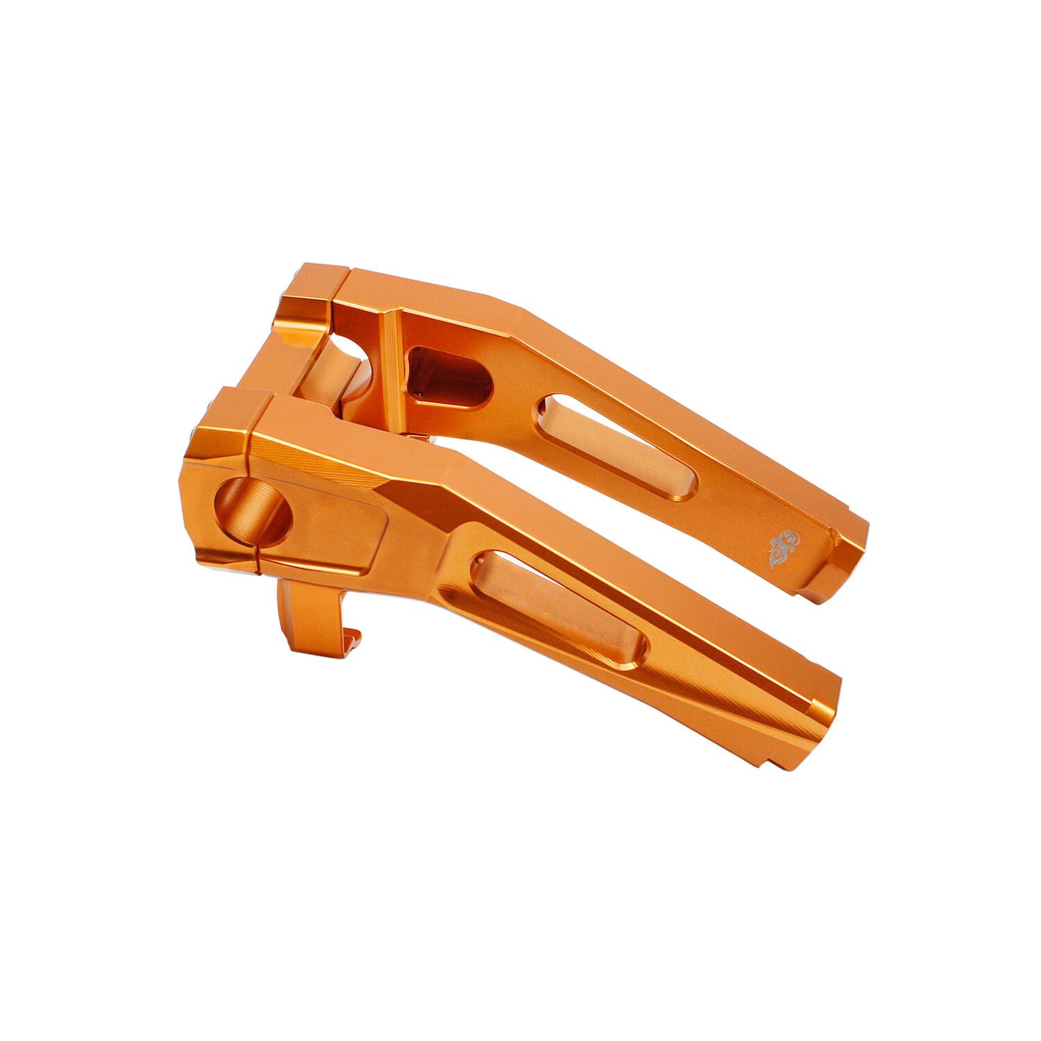 Orange Handlebar Riser & Towards Adapter for Harley Street Bob Low ...