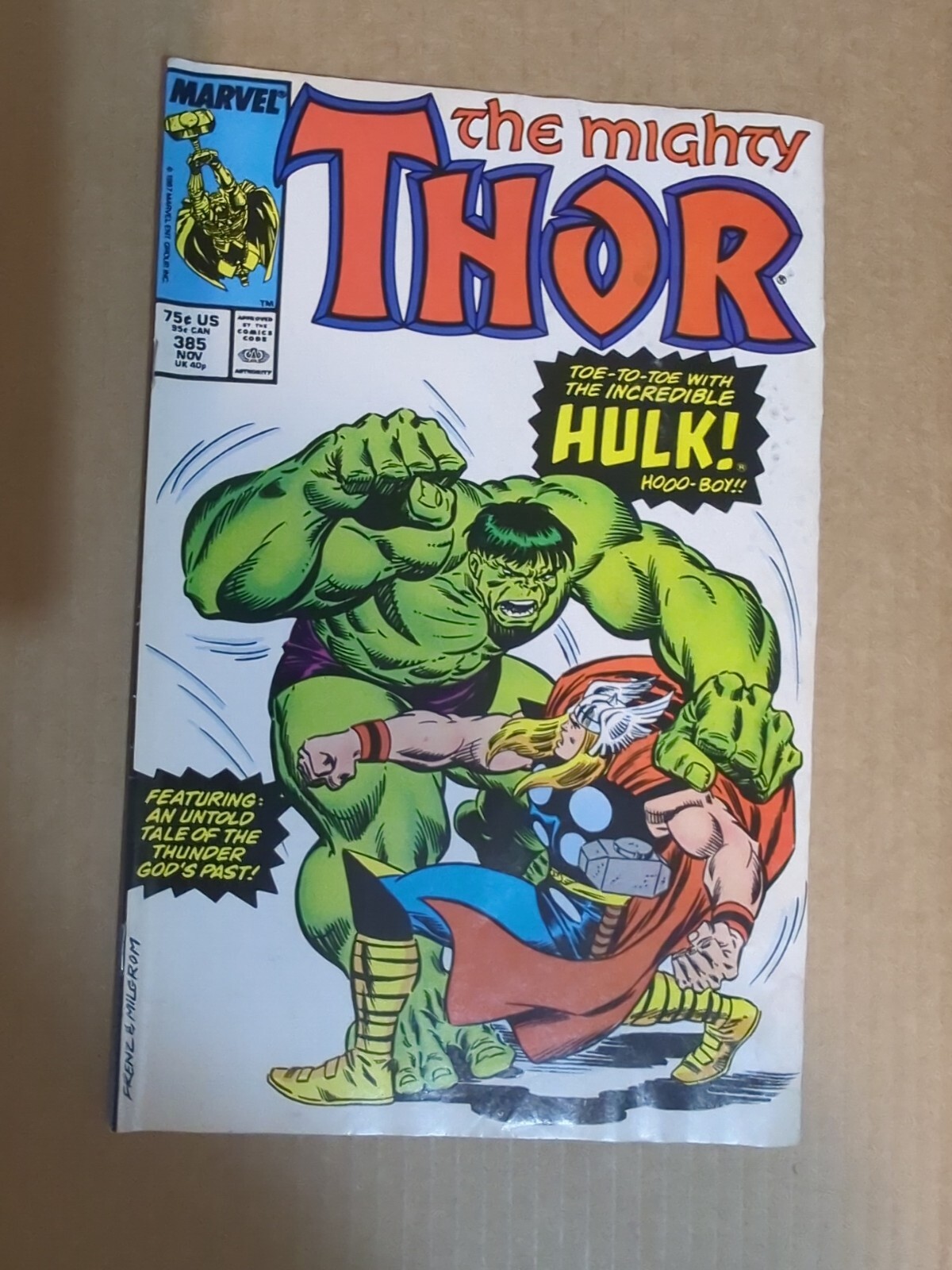 Marvel Comics Thor #385 Nov 1987 See pictures HULK | eBay