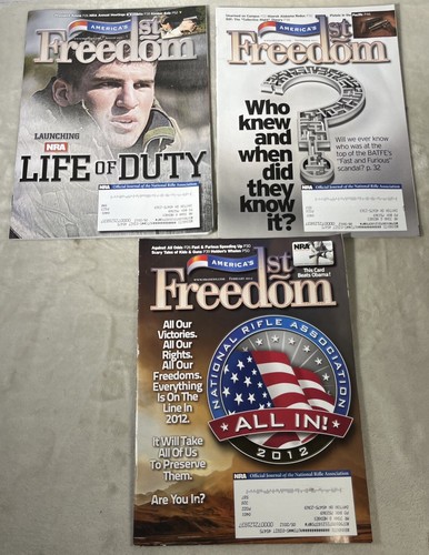 America’s 1st Freedom Magazine Lot Of 3 Aug Sept 2011 Feb 2012 NRA News ...