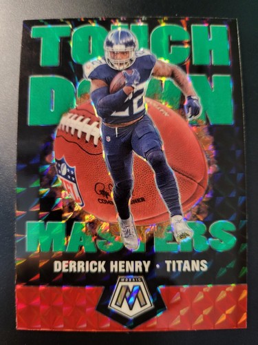 2020 Prizm Mosaic Derrick Henry TOUCHDOWN MASTERS GREEN Prizm card # ...