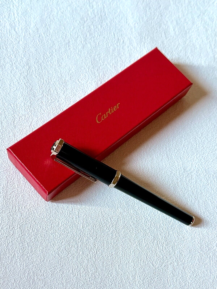 NEW Cartier VIP AD Gift Palladium-Finish Santos Dumont Rollerball Pen ...