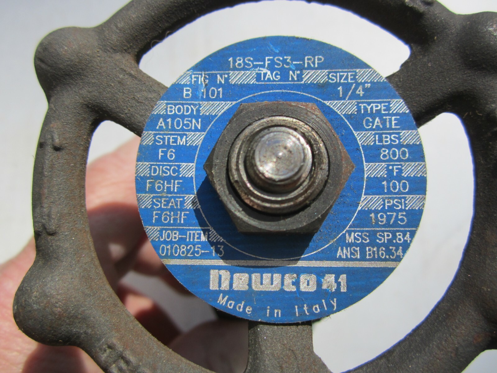 1/4'' Newco # 18S-FS2 800# Forge Steel A-105 Socket Weld End Gate Valve ...