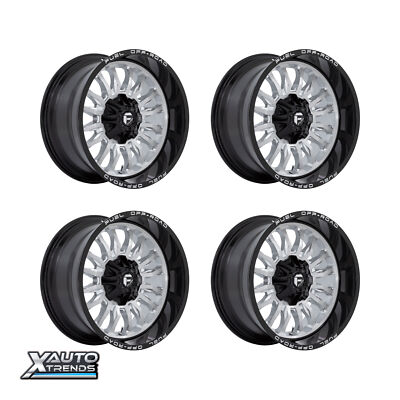 Fuel D798 Arc Silver Brushed Face Milled Black Lip 20X10 6X135/6X139.7 ...