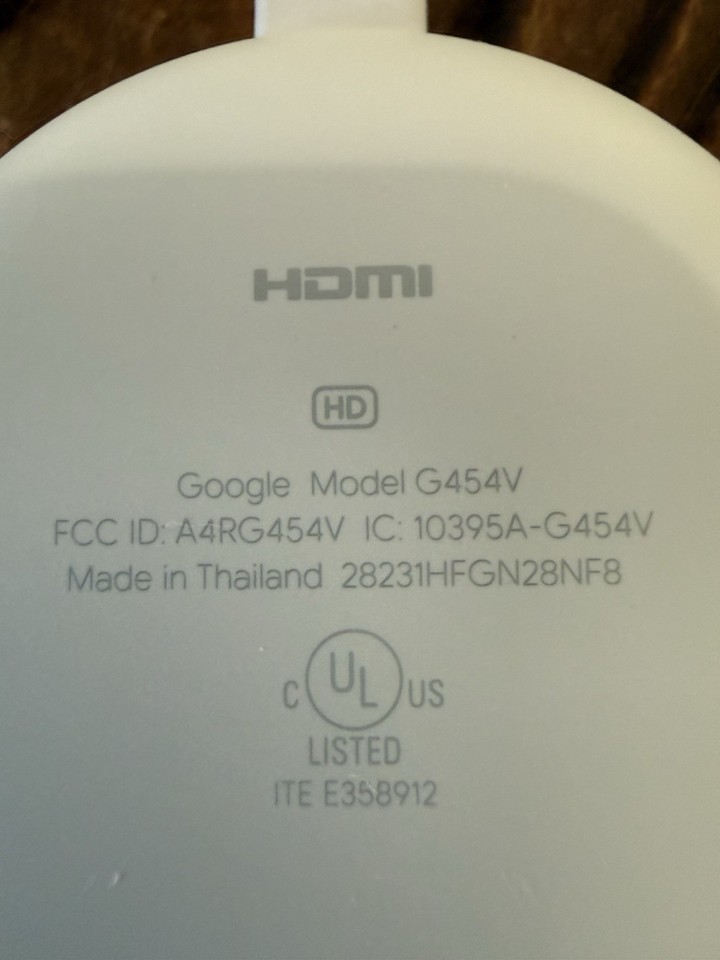 Google Chromecast Ultra 4K HDMI Streaming Device ~Model G454V (No ...
