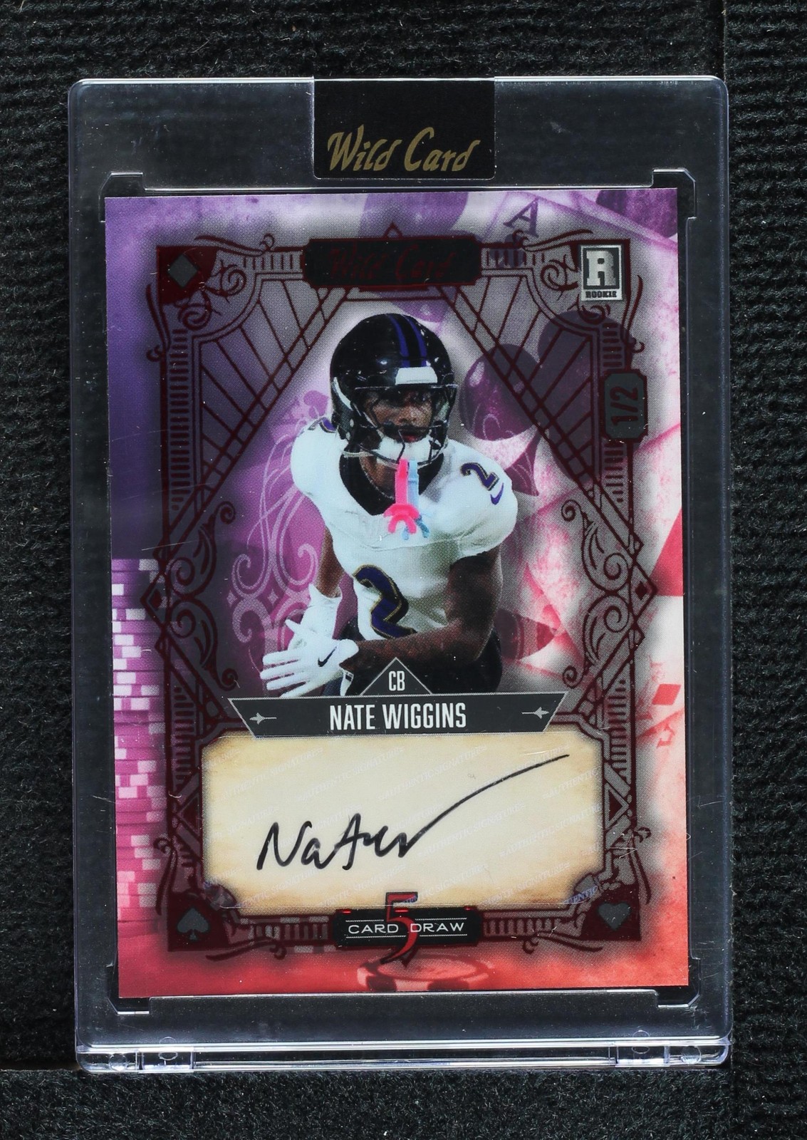 2024 Wild Card 5 Card Draw - Vintage Nate Wiggins #5CDVA-NW Red/Purple ...