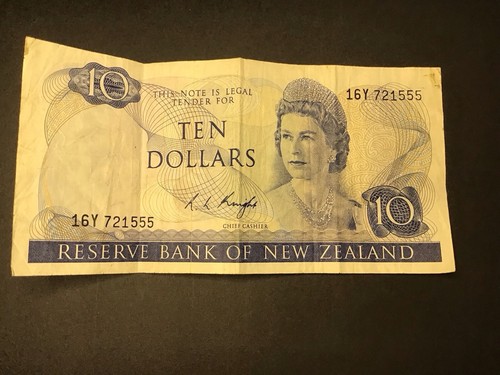 New Zealand - $10 Circulated Bank Note- Knight - 1975-77 Issue. | eBay