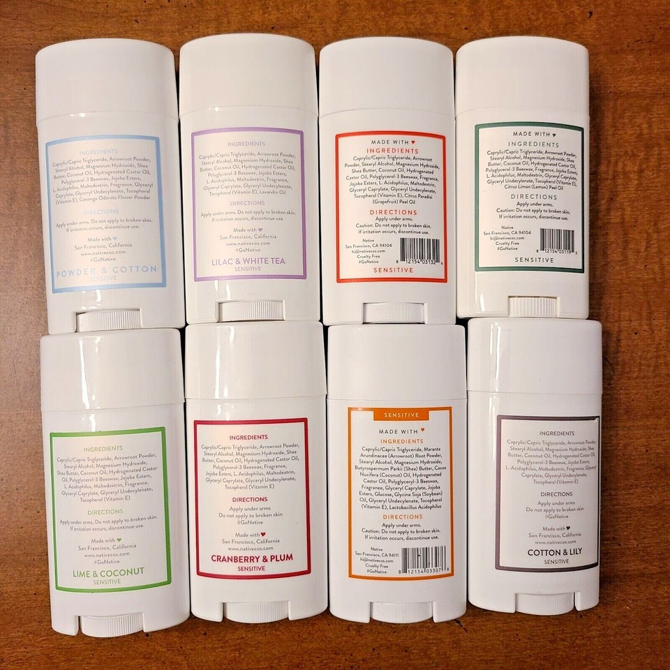 NATIVE SENSITIVE DEODORANT - PICK FROM DIFFERENT SCENTS - FULL SIZE - 2 ...