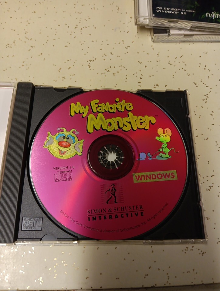 Vintage 1995 My Favorite Monster Kids Childrens PC CD ROM Learning ...