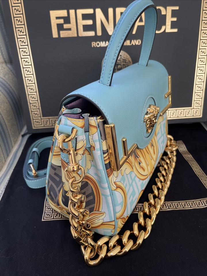 Fendace Fendi X Versace Collaboration La Medusa Turquoise Black Gold ...