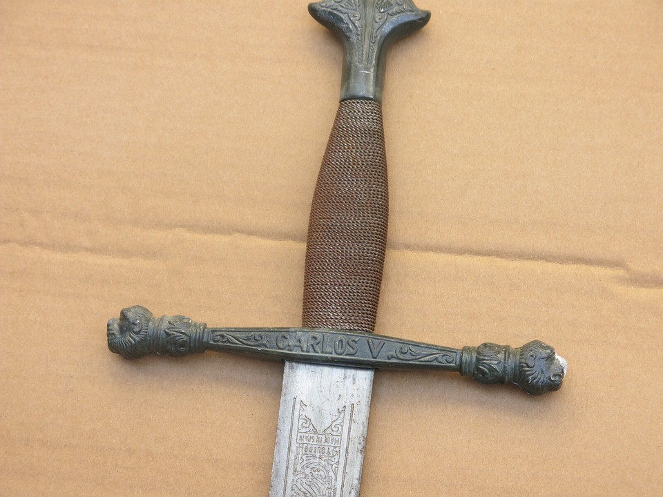 Vintage Carlos V Spanish Sword Made in Toledo Spain 40” Long Overall | eBay