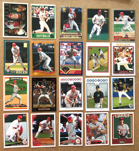 20 Scott Rolen cards: 1996 Topps Rookie - 2012 + 2 Traded; UD Rookie ...