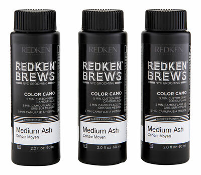 3 PACK Redken Brews Camo Medium Ash 4NA 60ml EACH. CANADA FAST FREE ...