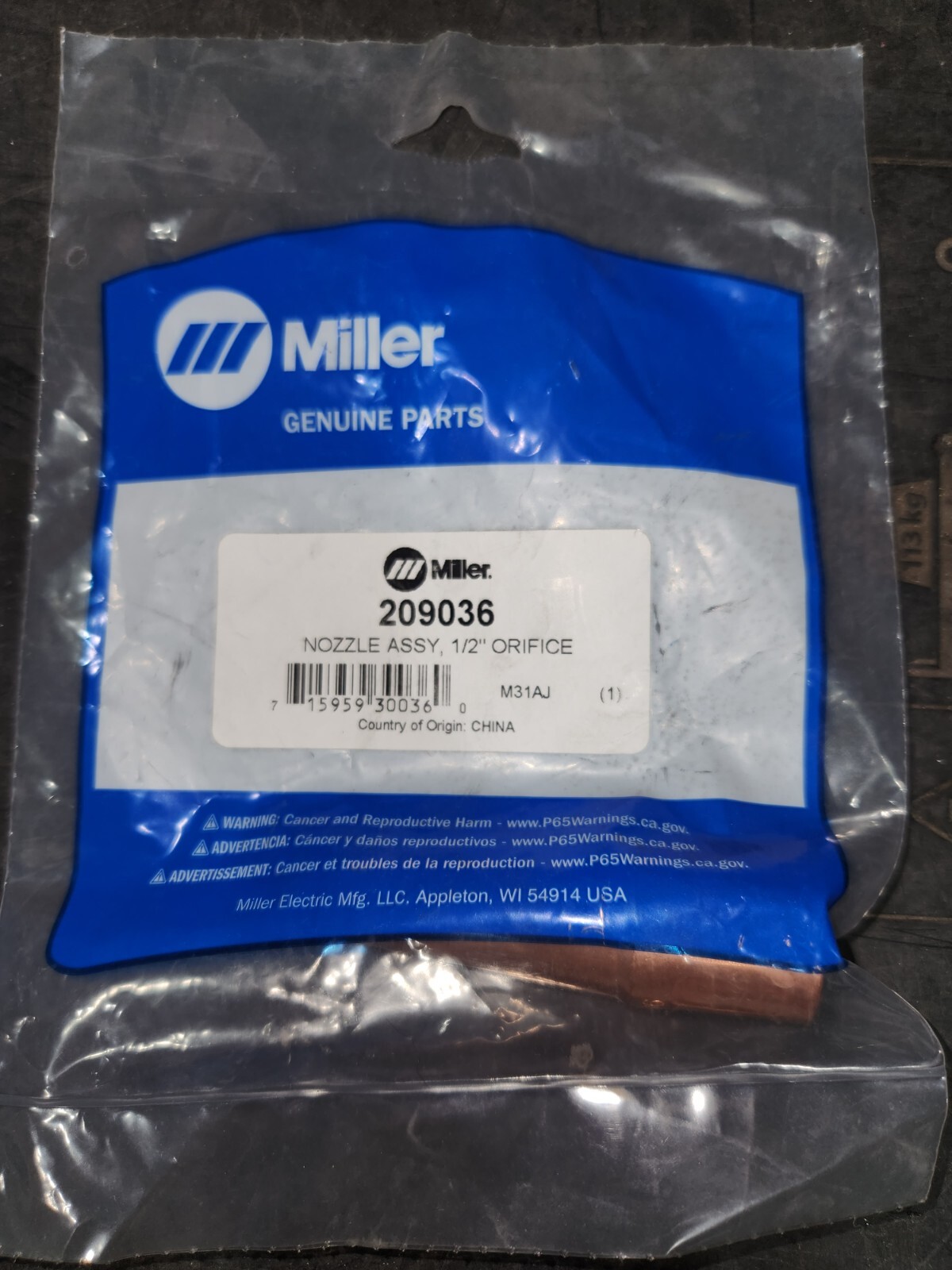 Miller 209036 Nozzle Copper HD Tapered 1/2 in Orifice for sale online ...