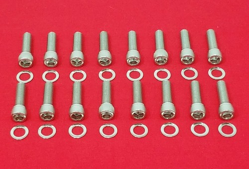 BBC INTAKE MANIFOLD BOLTS KIT STAINLESS STEEL ALLEN SET CHEVY GM 396 ...