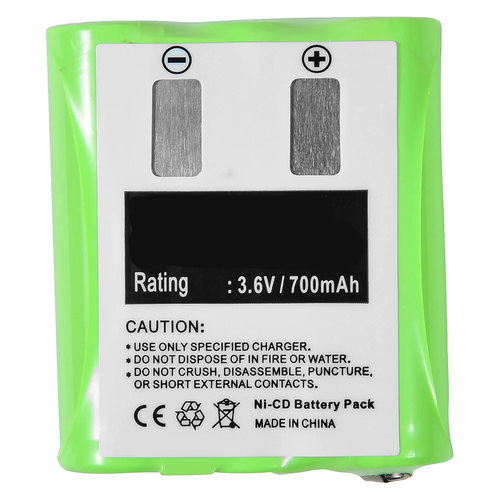 BNA-WB-C1006 2-Way Radio Battery, Ni-CD, 3.6V, 700mAh, Replaces ...