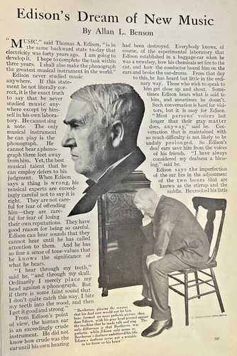 1913 Thomas Edison Phonograph Making New Music | eBay
