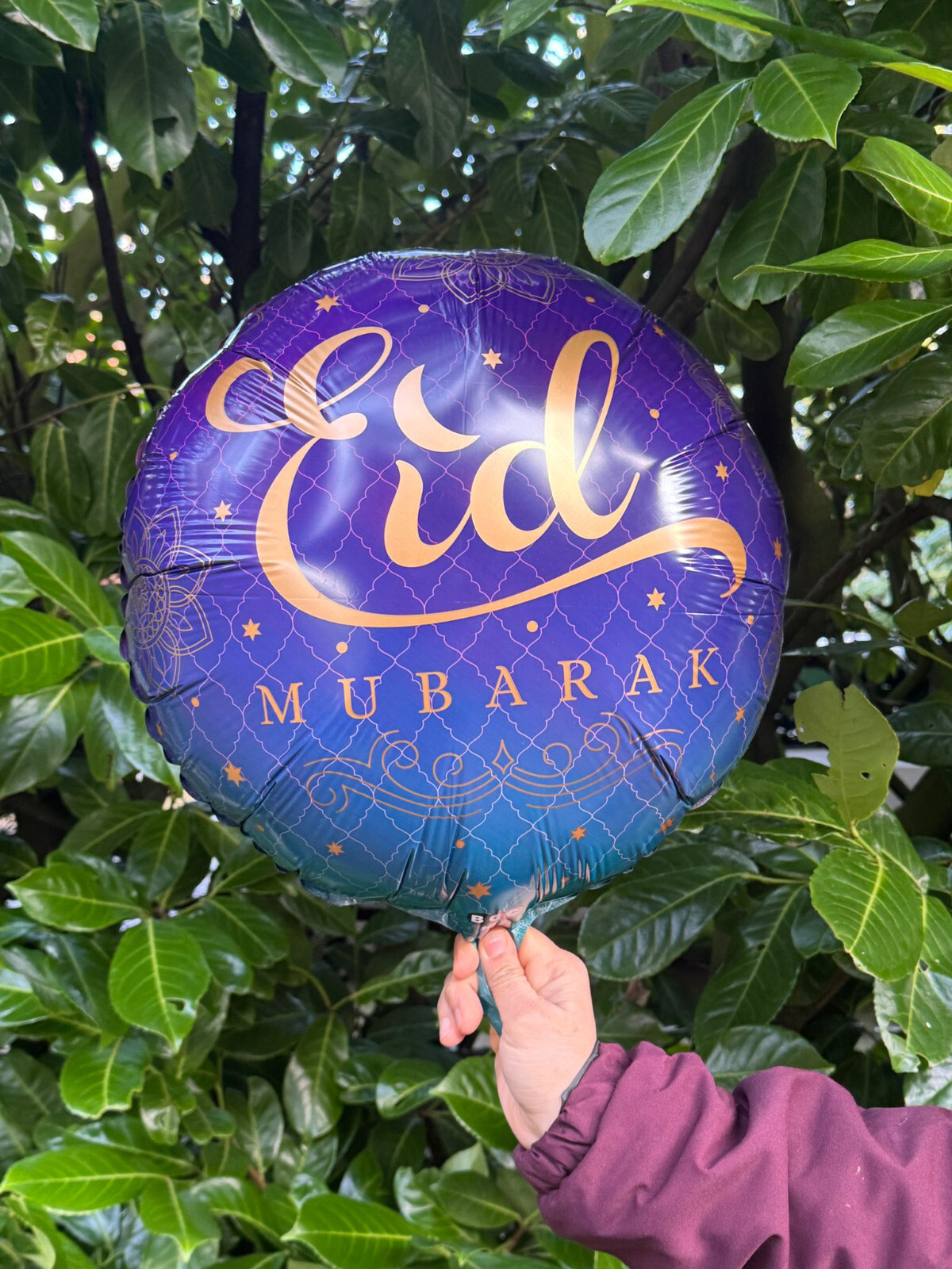 EID MUBARAK Balloons Foil Helium Gold STAR MOON Celebration Islam Party ...