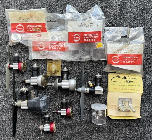 LOT OF 7 COX .049 AND OTHER R/C ENGINES AND PARTS | eBay