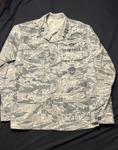US Air Force ABU Coat Size 40R CPT/O3 Cyberspace/Parachutist Weapons ...