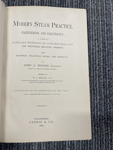 Modern Steam Practice and Engineering By John Winton 1883 Rare HB | eBay
