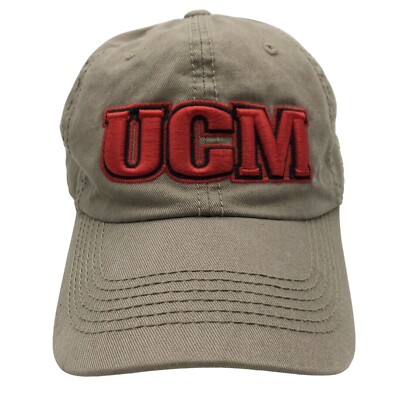 University Central Missouri Mules UCM Red Embroidered Khaki Strapback ...