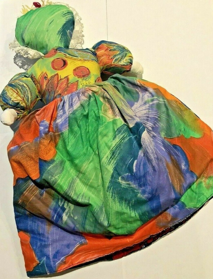 Reversible Doll Topsy Turvy Black and White 17" Ethnic Folk Art Afro ...
