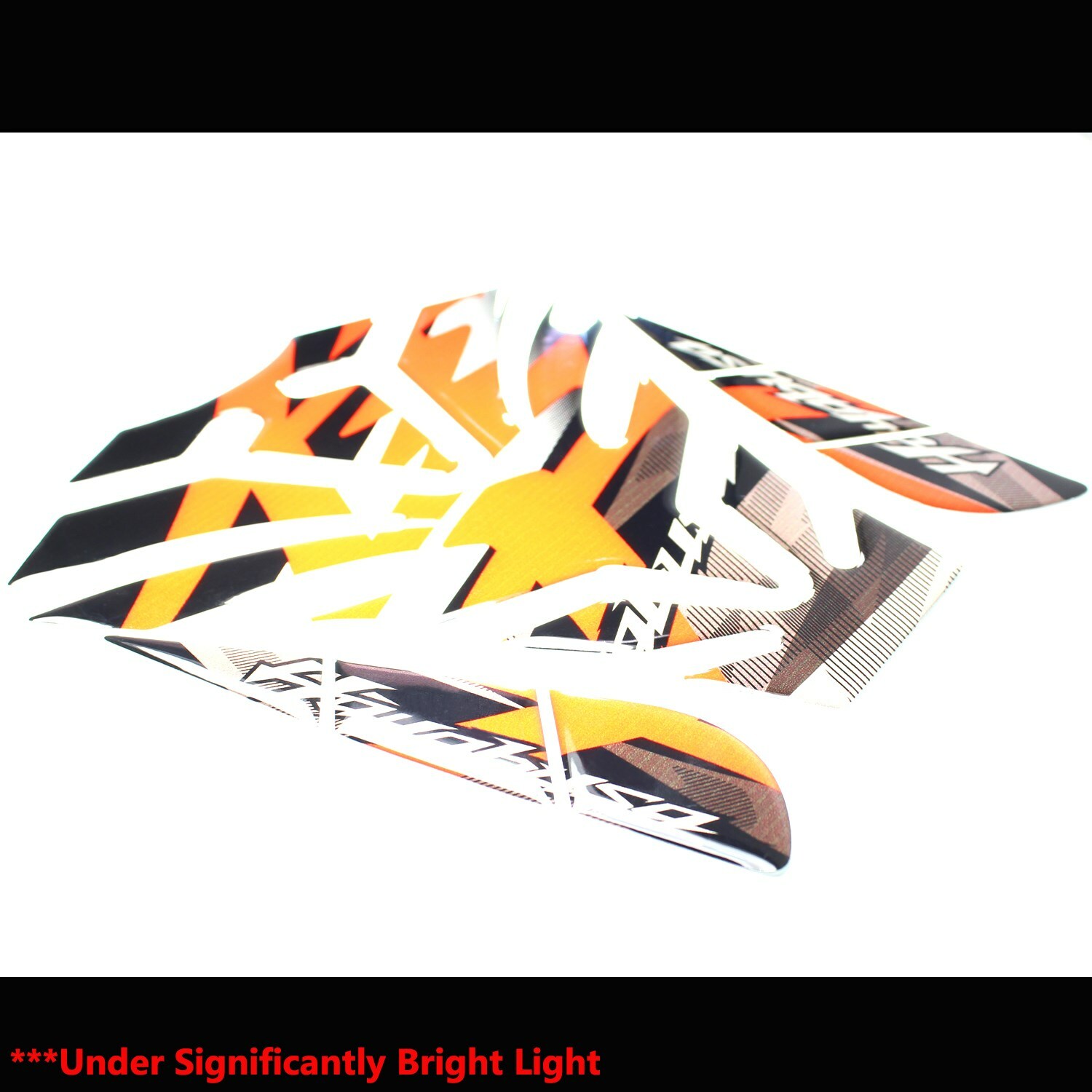 Reflective Busa Logo Tank Pad+8" Chrome Logo&Letter+Silvery GSXR Emblem ...