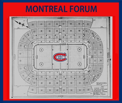 Wall Art Poster of Montreal Forum Seating Chart Rendering - 8x10 Color ...