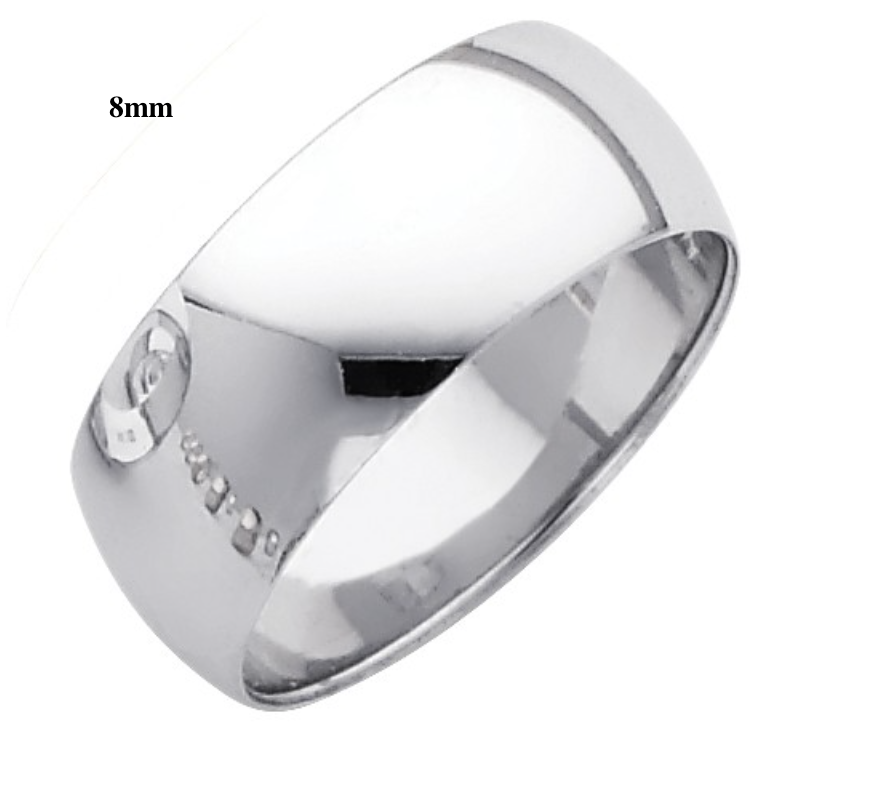 Anillos De Matrimonio De Oro Real 14k Para Hombre o Mujer 2mm-8mm ...
