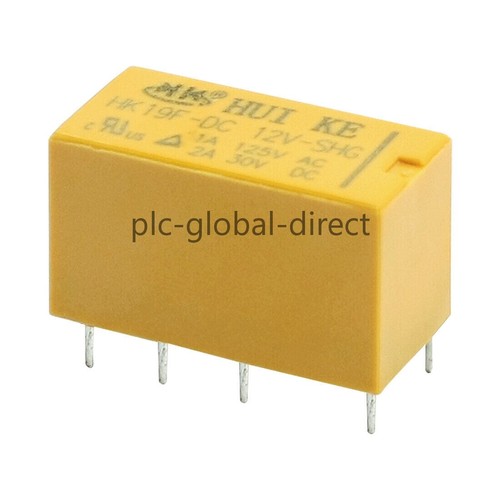 10pcs HK19F-DC12V-SHG DC 12V DPDT PCB Realplay Coil Power Relay Yellow ...