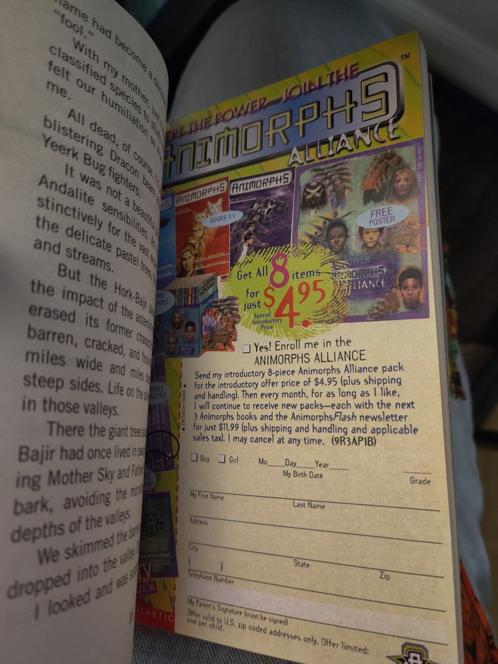 Animorphs Scholastic Book Lot Pick Choose Any #1-54 Megamorphs Special ...