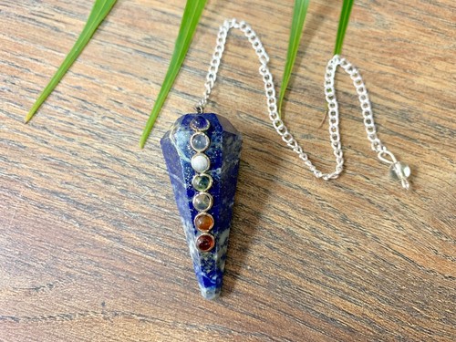 Chakra Lapis Pendulum Reiki Chakra Dowsing Pendulum Crystal Healing Stone | eBay