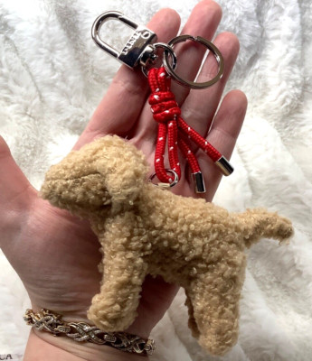 Victoria's Secret Pink 7" Plush Dog Keychain FOB Bag Charm Toffee Brown ...