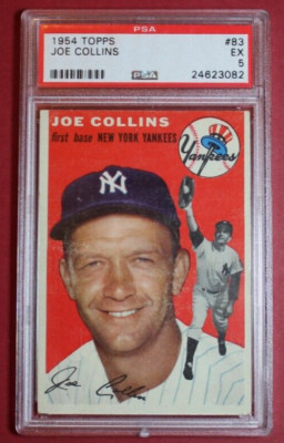 1954 TOPPS JOE COLLINS #83 PSA 5 EX NEW YORK YANKEES | eBay