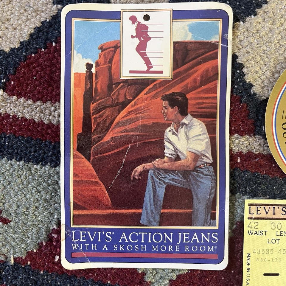 Levi’s Action Jeans Vintage 1984 Store Flasher Advertising Tags | eBay