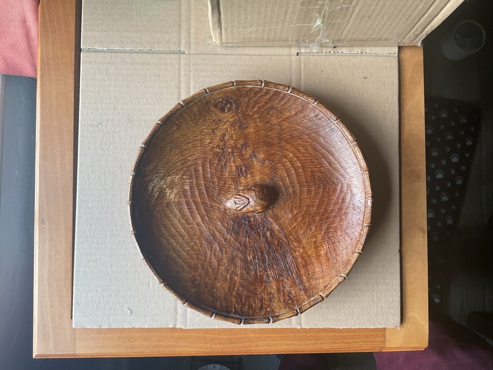 EX- ROBERT MOUSEMAN THOMPSON APPRENTICE PETER RABBITMAN HEAP FRUIT BOWL ...