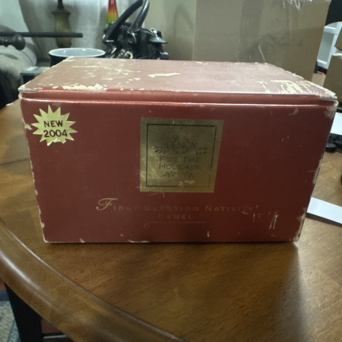 RARE LENOX FIRST BLESSING NATIVITY CAMEL-2004-MINT-BOX-TEAL-LAYING ...